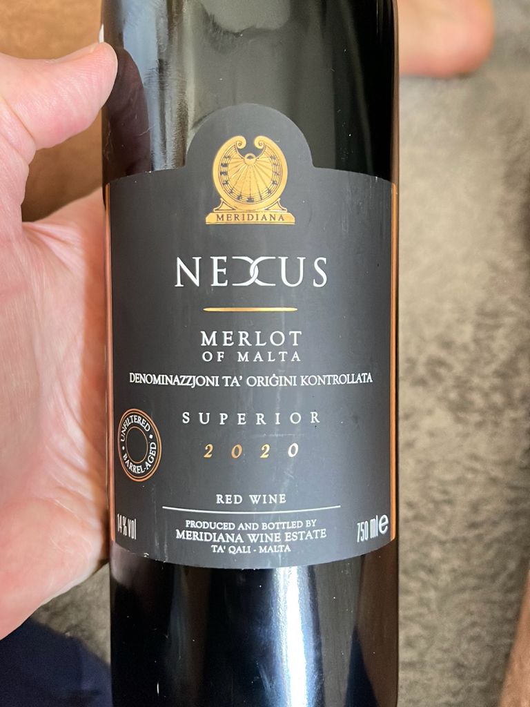 2019 Meridiana Merlot Nexus, Malta, DOK Malta Superiore - CellarTracker