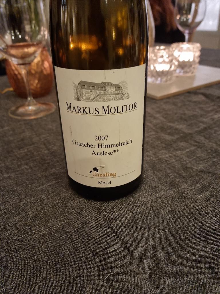2000 Markus Molitor Graacher Himmelreich Riesling Auslese ** (Golden ...