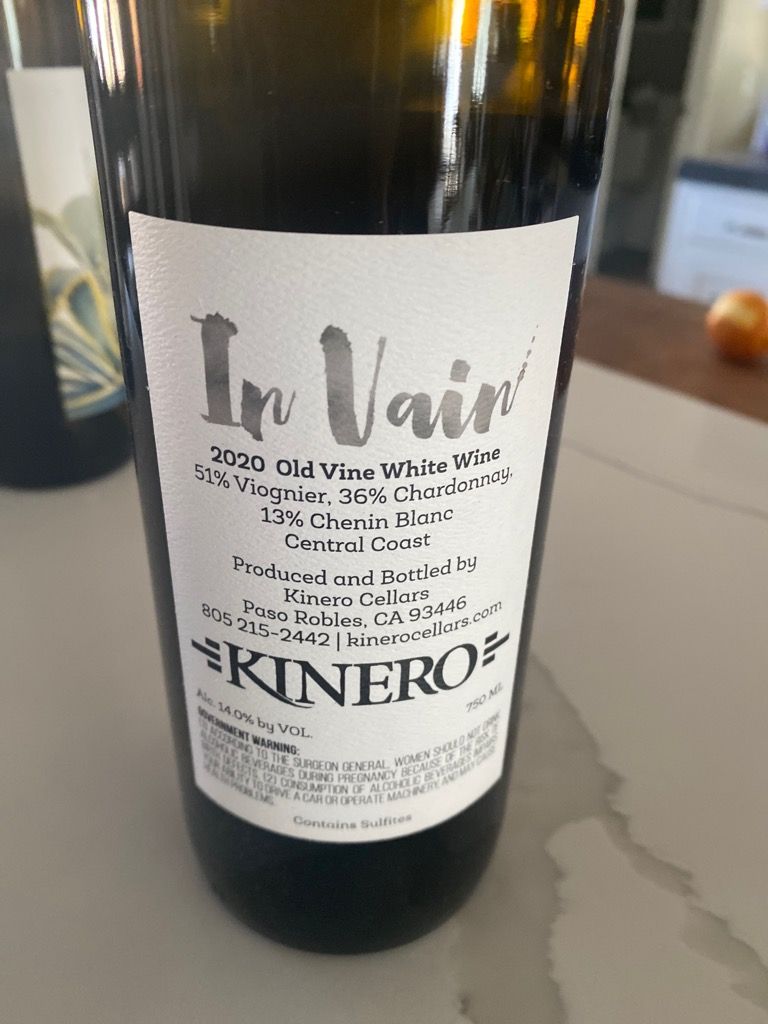 2021 Kinero In Vain, USA, California, Central Coast - CellarTracker