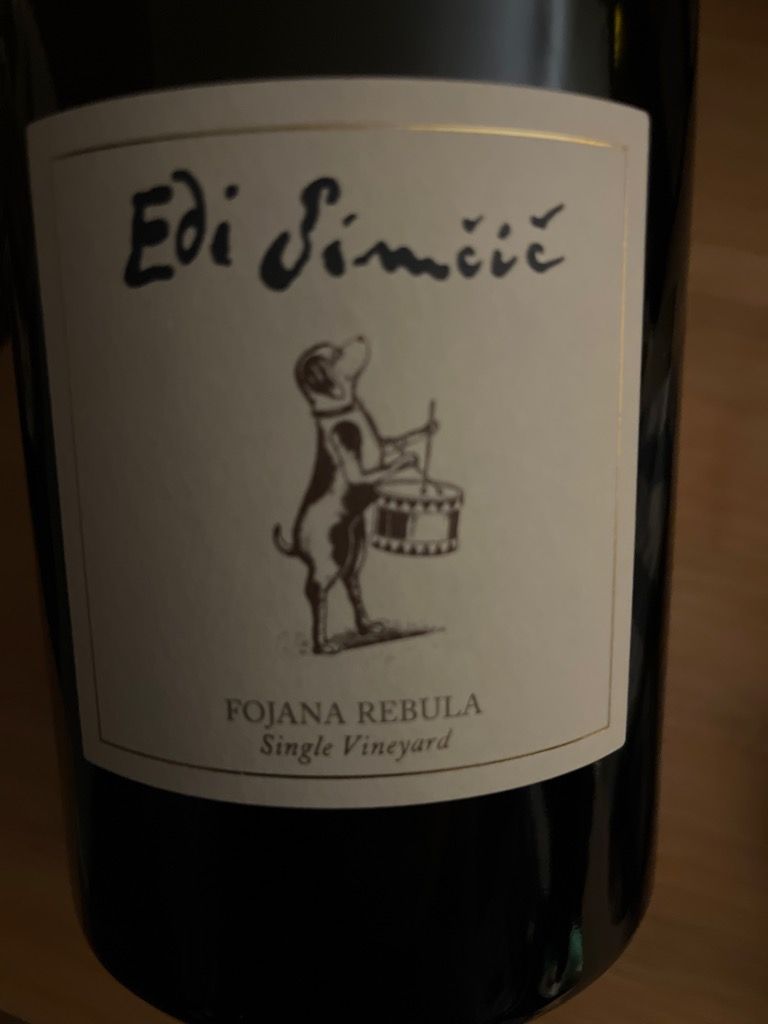 2019 Edi Simčič Rebula Fojana, Slovenia, Primorska, Goriška Brda ...