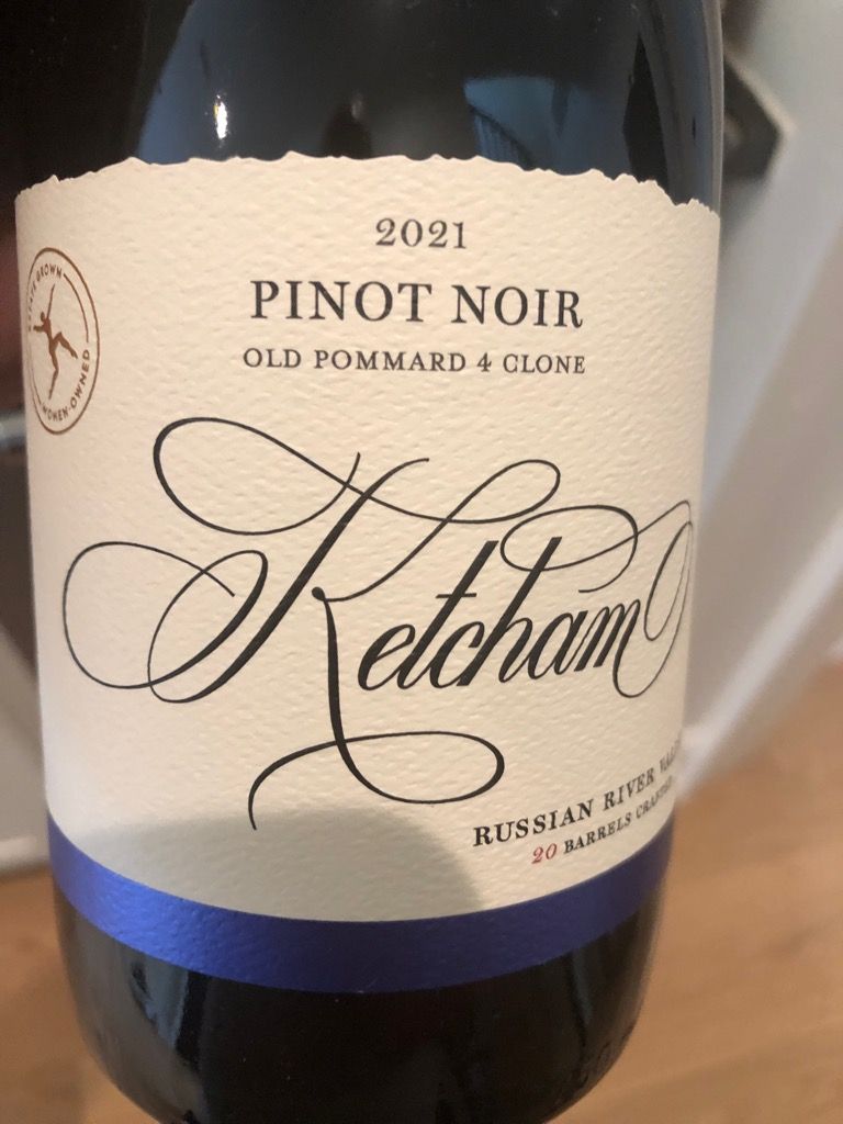 2021 Ketcham Estate Pinot Noir Old Pommard 4 Clone Russian River Valley ...