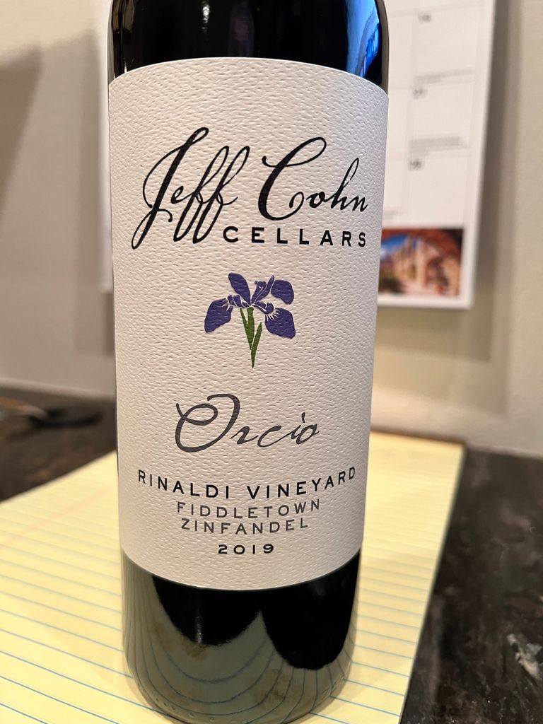 2019 Jeff Cohn Cellars Zinfandel Orcio Rinaldi Vineyard, USA ...