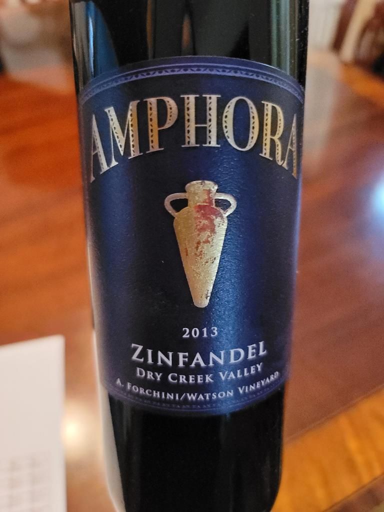 2013 Amphora Winery Zinfandel Forchini/Watson, USA, California, Sonoma ...