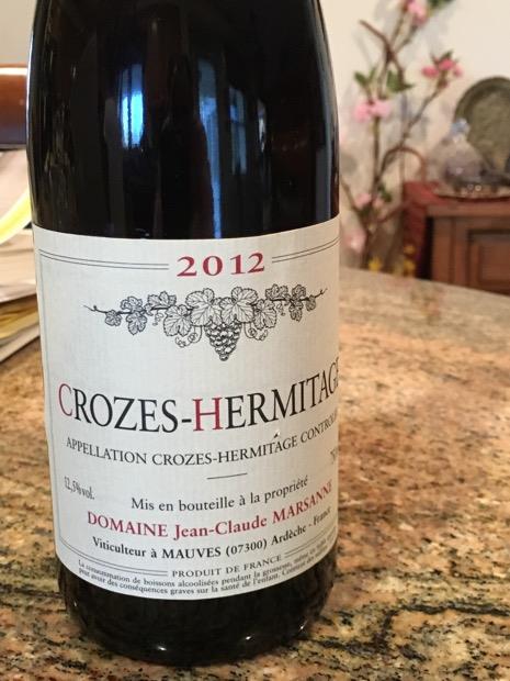 2010 Domaine Jean-Claude Marsanne Crozes-Hermitage, France, Rhône ...