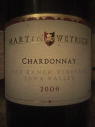 2006 Martin & Weyrich Chardonnay Jack Ranch Vineyard, USA, California ...