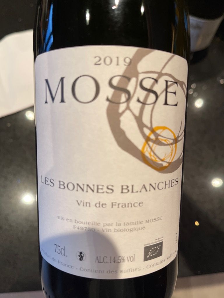 2020 Agnès et René Mosse Blanc Les Bonnes Blanches, France, Loire ...