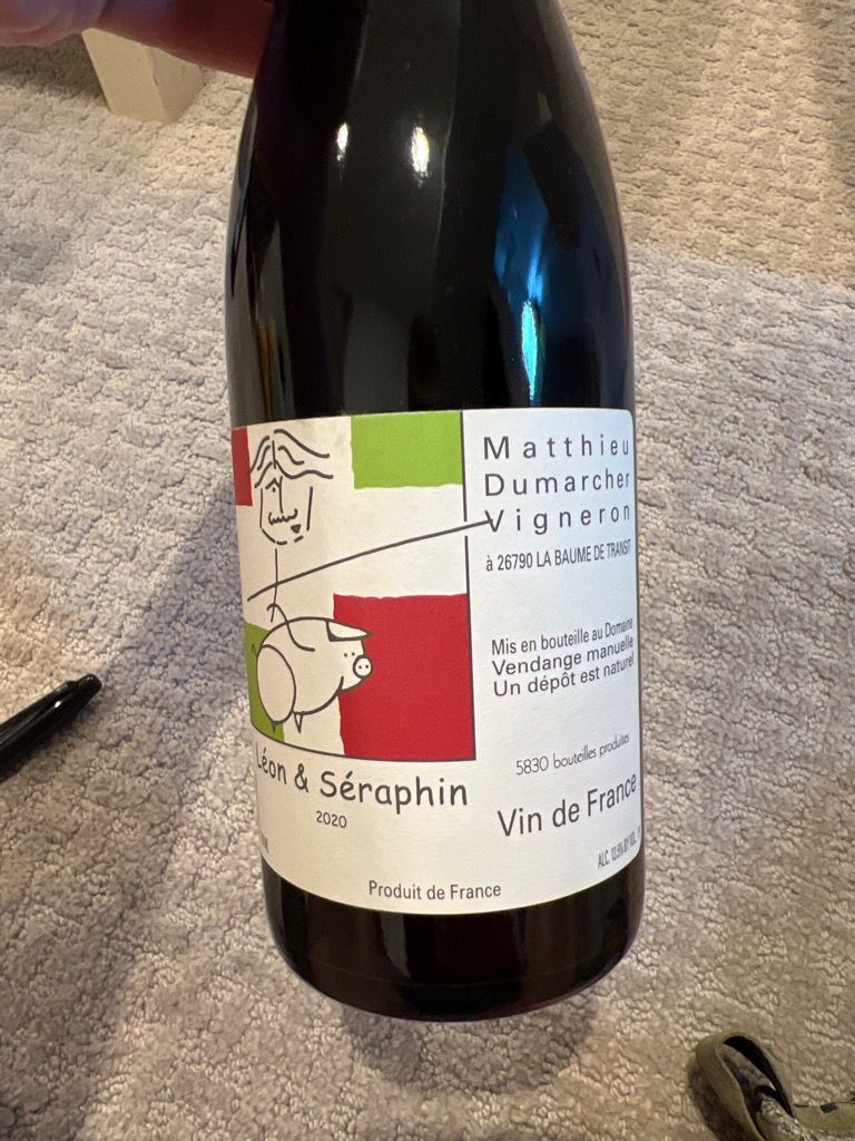 2022 Matthieu Dumarcher Vin de France Léon & Séraphin, France, Vin de ...