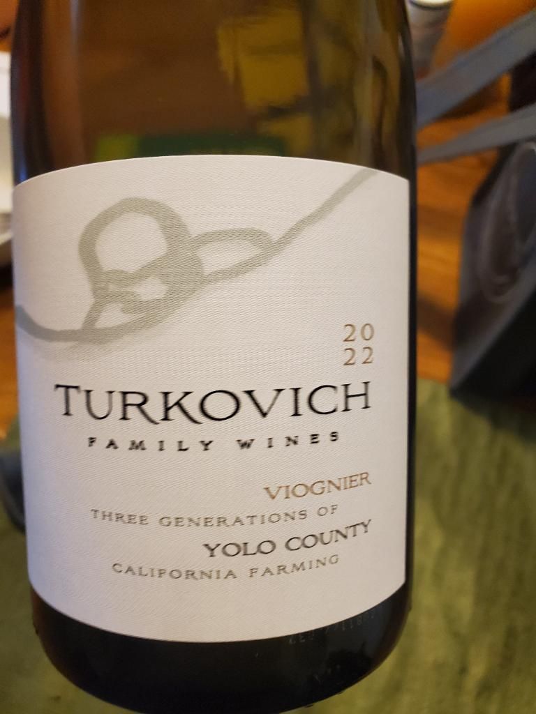 2022 Turkovich Family Wines Viognier, USA, California, Central Valley ...