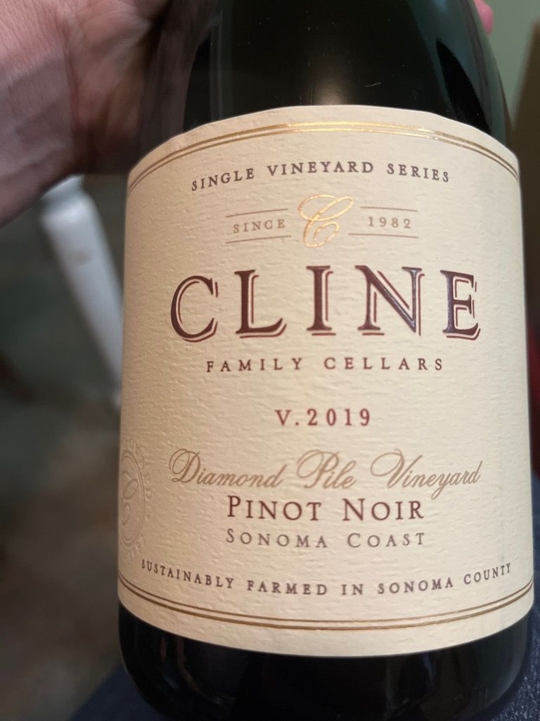 2019 Cline Cellars Pinot Noir Reserve Series, USA, California, Sonoma ...
