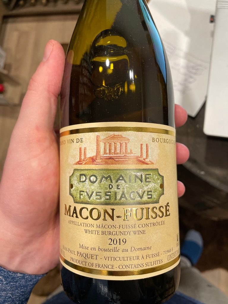 2020 Jean-Paul Paquet Mâcon-Fuissé Domaine de Fussiacus, France ...