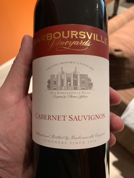 2017 Barboursville Vineyards Cabernet Sauvignon, USA, Virginia ...
