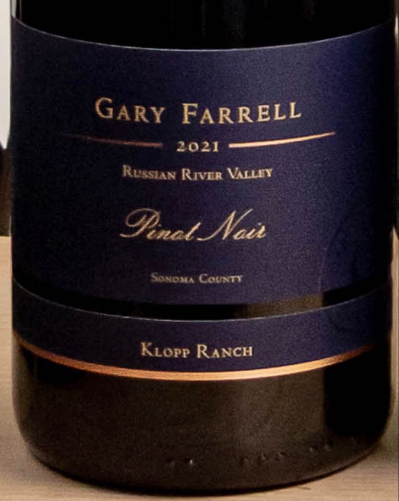 2021 Gary Farrell Pinot Noir Klopp Ranch, USA, California, Sonoma ...