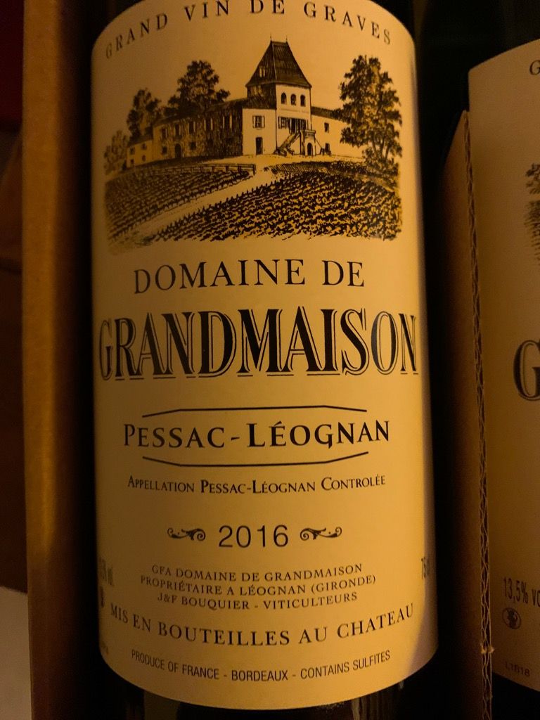 2017 Domaine de Grandmaison, France, Bordeaux, Graves, Pessac-Léognan ...