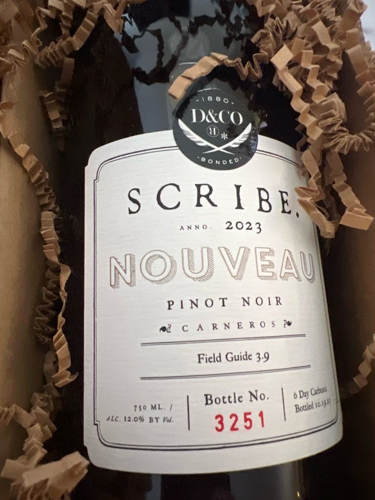 2023 Scribe Pinot Noir Nouveau, USA, California, Napa / Sonoma ...