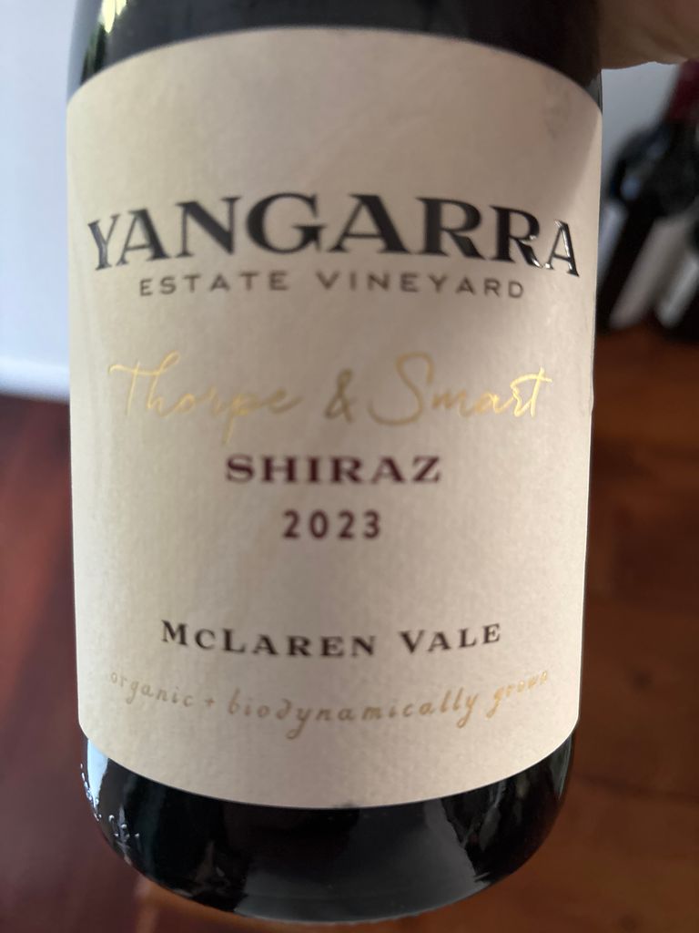 2021 Yangarra Estate Shiraz Thorpe & Smart, Australia, South Australia ...