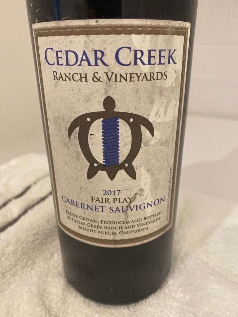 2018 Cedar Creek Ranch & Vineyards Cabernet Sauvignon, USA, California ...