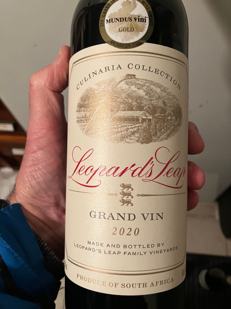 2020 Leopard's Leap culinaria grand vin, South Africa, Coastal Region ...
