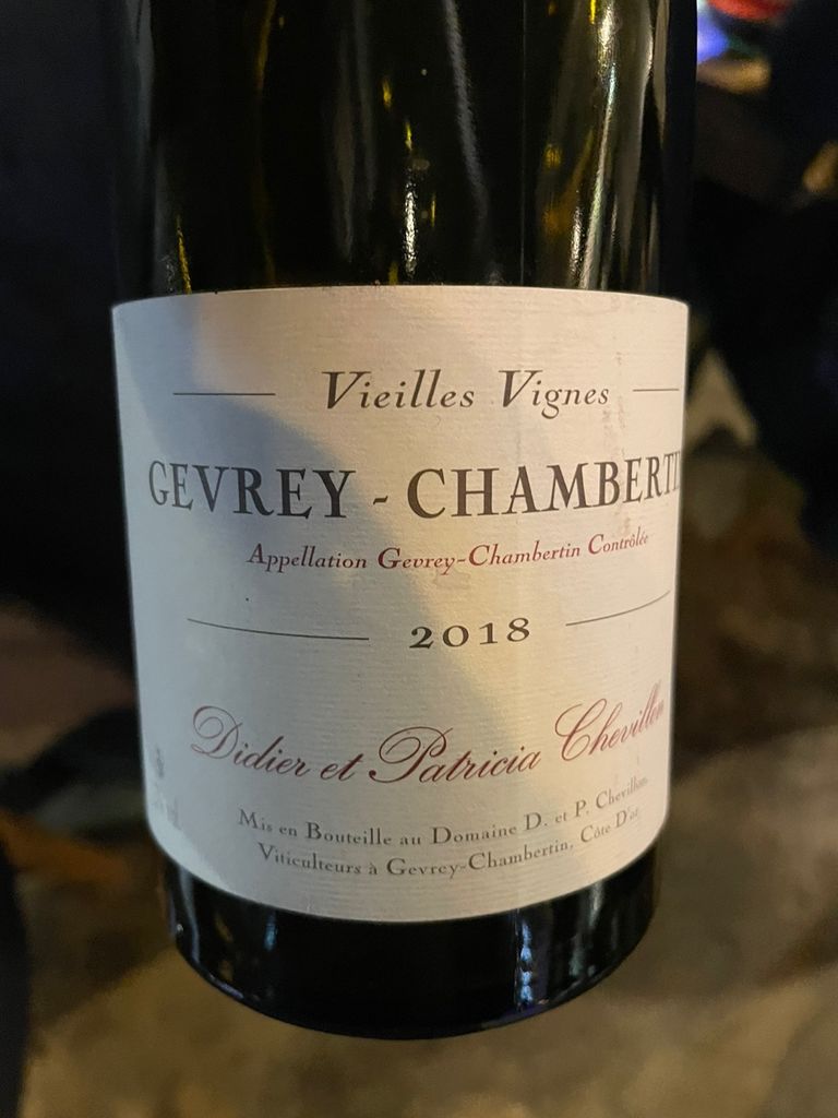 2018 Patricia Chevillon Gevrey-Chambertin Vieille Vigne, France ...