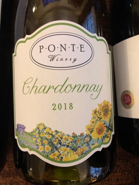 2019 Ponte Winery Chardonnay, USA, California, South Coast, Temecula ...