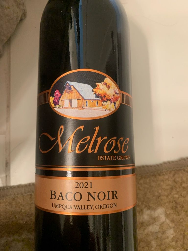 2021 Melrose Baco Noir, USA, Oregon, Southern Oregon, Umpqua Valley ...