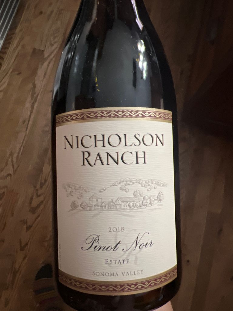 2018 Nicholson Ranch Pinot Noir Estate Sonoma Valley, USA, California ...