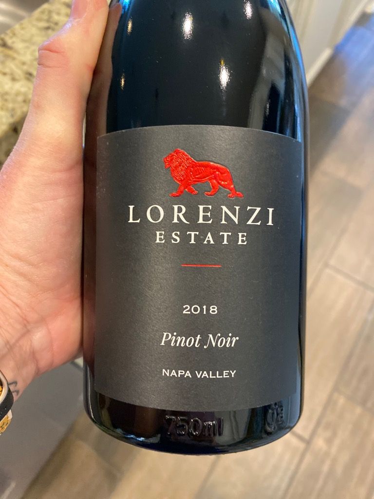 2019 Lorenzi Estate Pinot Noir Napa Valley, USA, California, Napa ...