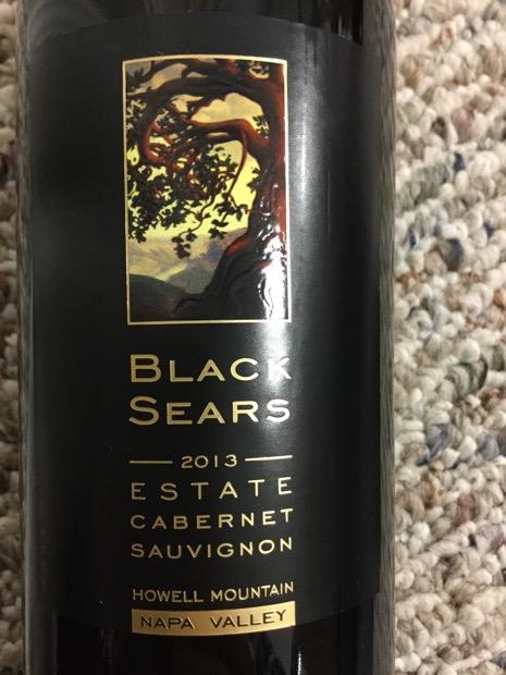2013 Black Sears Cabernet Sauvignon Estate, USA, California, Napa ...