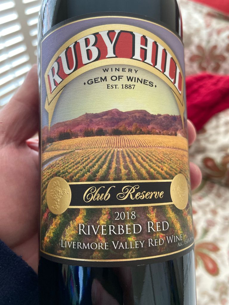 2018 Ruby Hill Winery Riverbed Red, USA, California, San Francisco Bay ...
