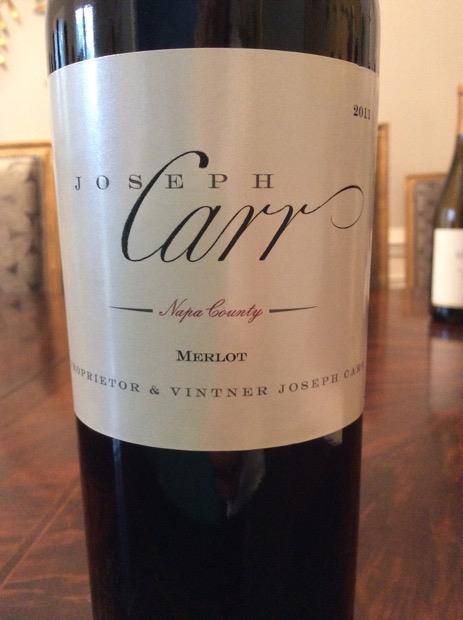 2011 Joseph Carr Merlot, USA, California, Napa Valley - CellarTracker