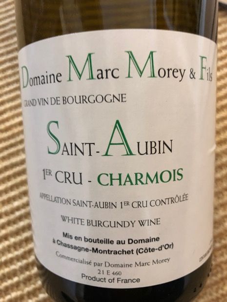 2017 Domaine Marc Morey & Fils Saint-Aubin 1er Cru Le Charmois Blanc ...