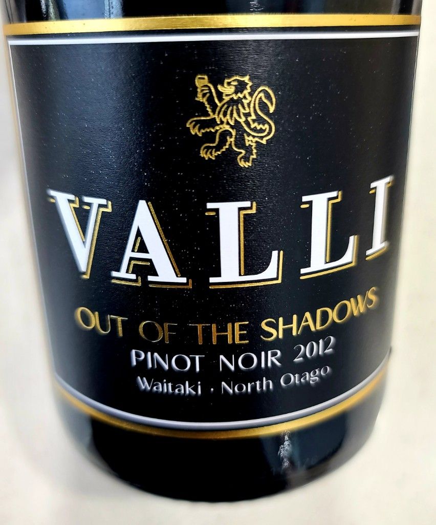 2012 Valli Pinot Noir Out of the Shadows, New Zealand, South Island ...