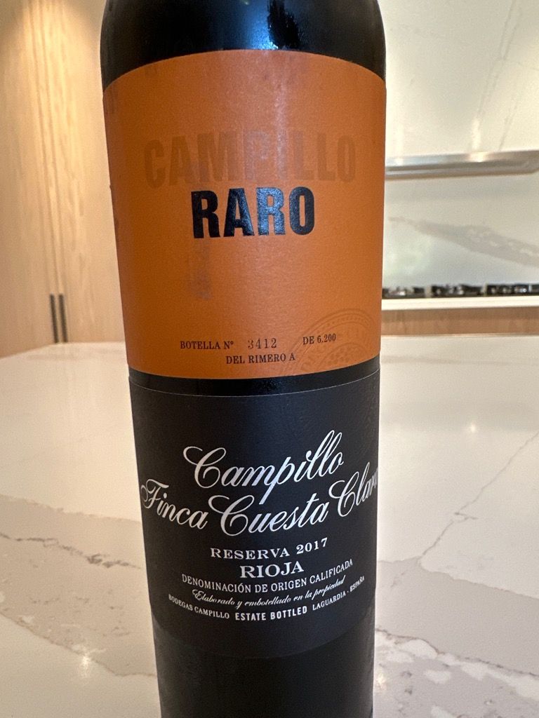 2019 Bodegas Campillo Finca Cuesta Clara RARO Reserva, Spain, La Rioja, Rioja - CellarTracker