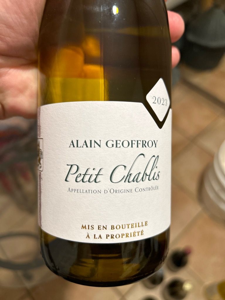 2023 Alain Geoffroy Petit Chablis, France, Burgundy, Chablis, Petit ...