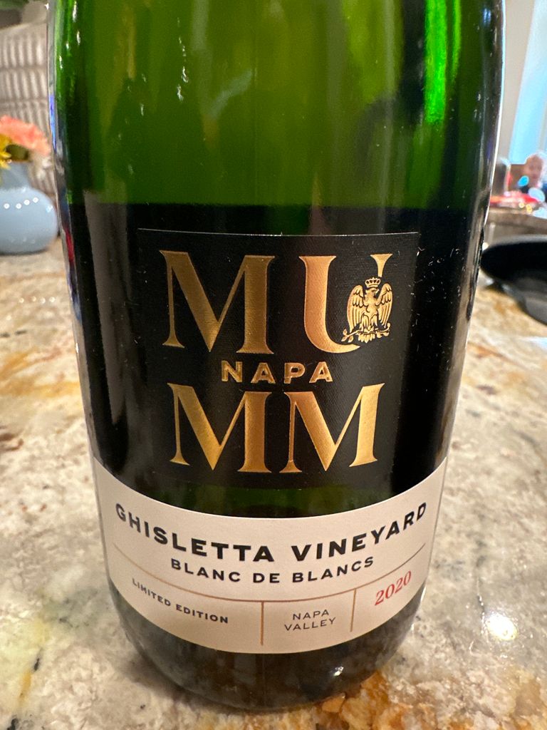 2020 Mumm Napa Le Blanc de Blancs Ghisletta Vineyard, USA, California, Napa Valley - CellarTracker