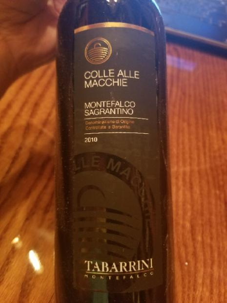2010 Tabarrini Montefalco Sagrantino Colle alle Macchie, Italy, Umbria ...