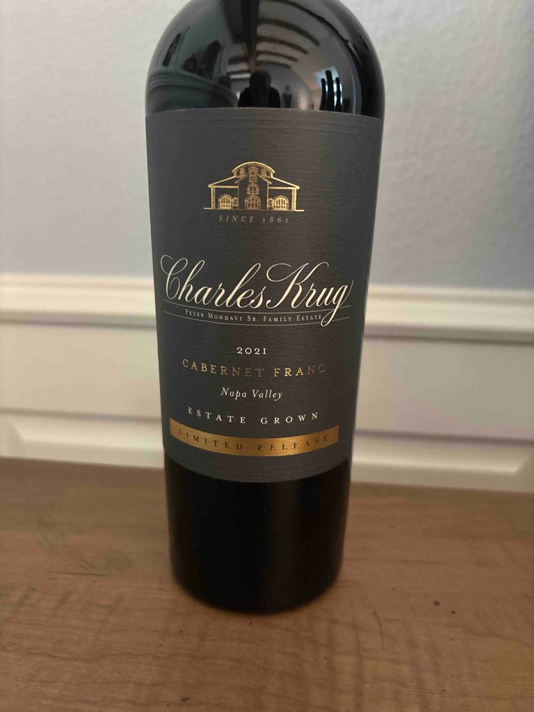 2021 Charles Krug Winery (Peter Mondavi Family) Cabernet Franc Limited ...