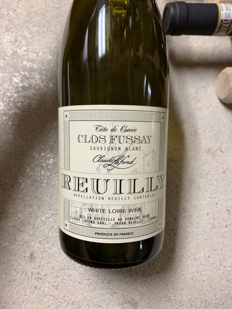 2020 Claude Lafond Reuilly Clos Fussay, France, Loire Valley, Upper ...