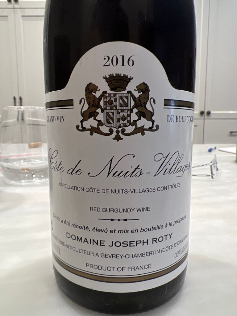 2016 Domaine Joseph Roty Côte de Nuits Villages, France, Burgundy, Côte ...