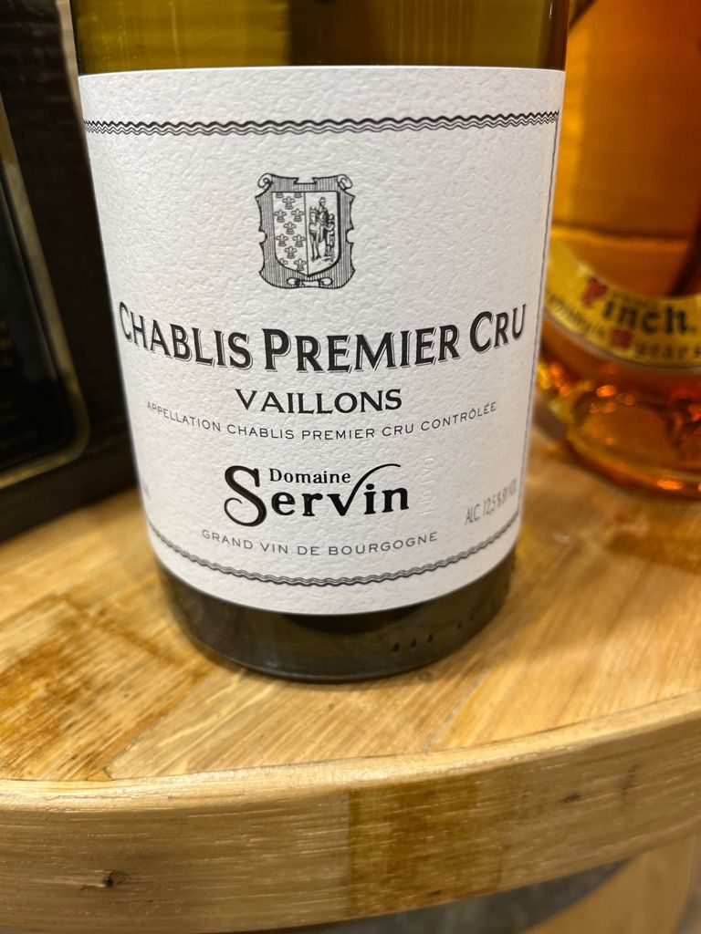 2020 Domaine Servin Chablis 1er Cru Vaillons, France, Burgundy, Chablis ...
