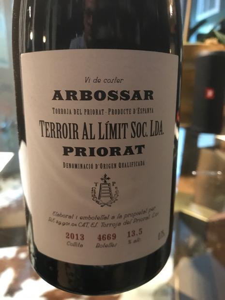 2013 Terroir Al Limit Soc. Lda. Priorat L'Arbossar, Spain, Catalunya ...