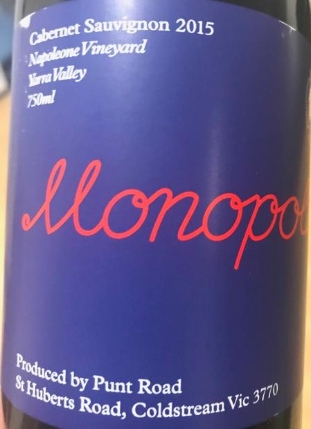 2015 Punt Road Cabernet Sauvignon Monopole Napoleone, Australia ...