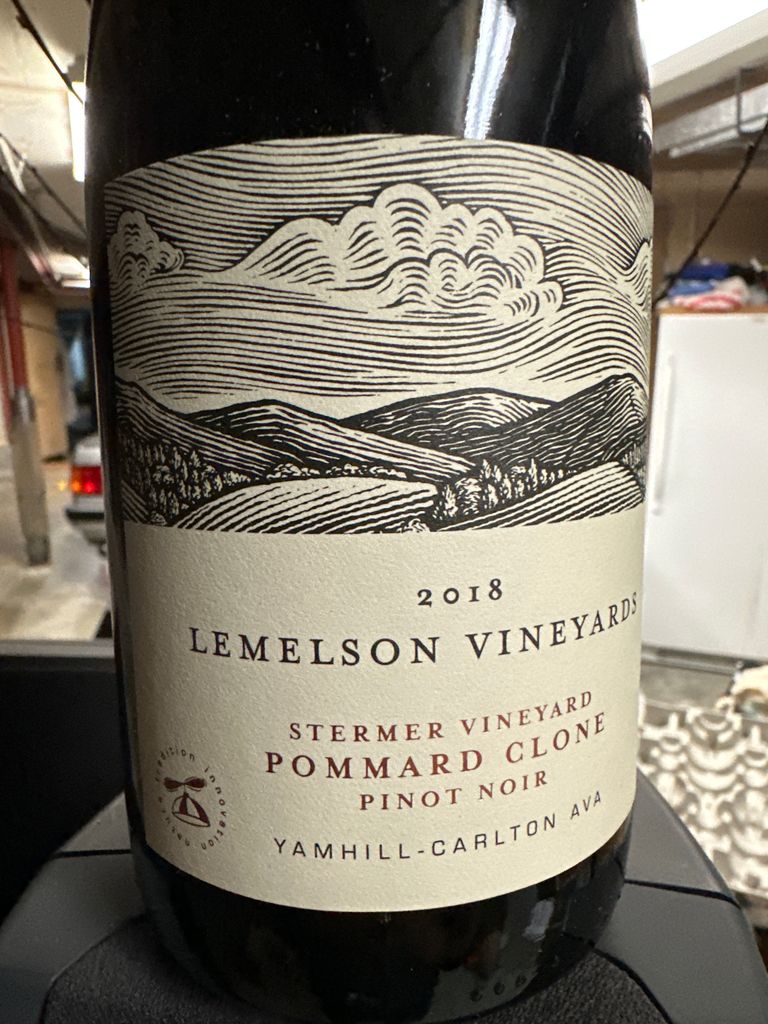 2018 Lemelson Vineyards Pinot Noir Pommard Clone Stermer Vineyard, USA ...
