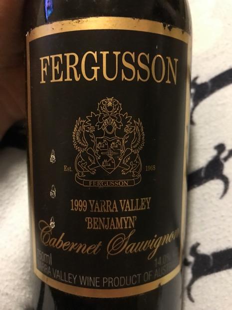 2003 Fergusson Cabernet Sauvignon Benjamyn, Australia, Victoria, Port ...