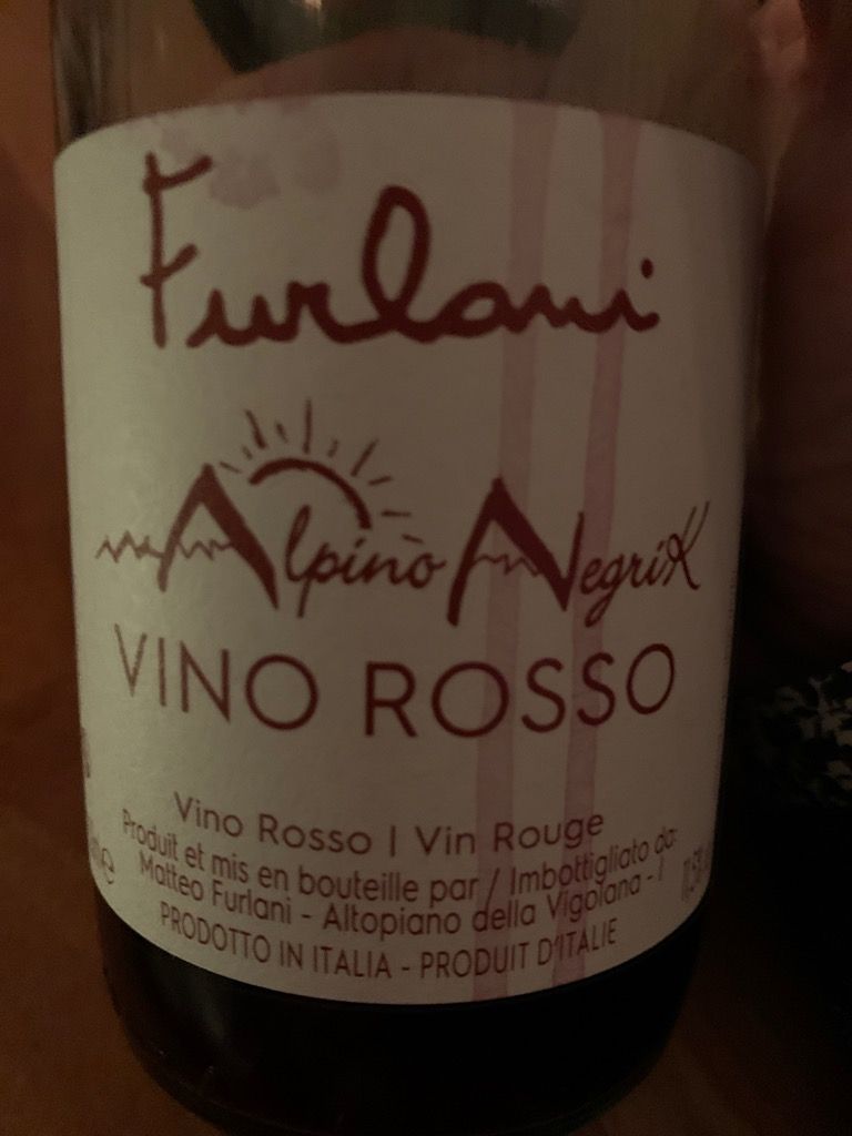 NV Cantina Furlani "Negrik" Alpino Rosso Vino da Tavola, Italy ...