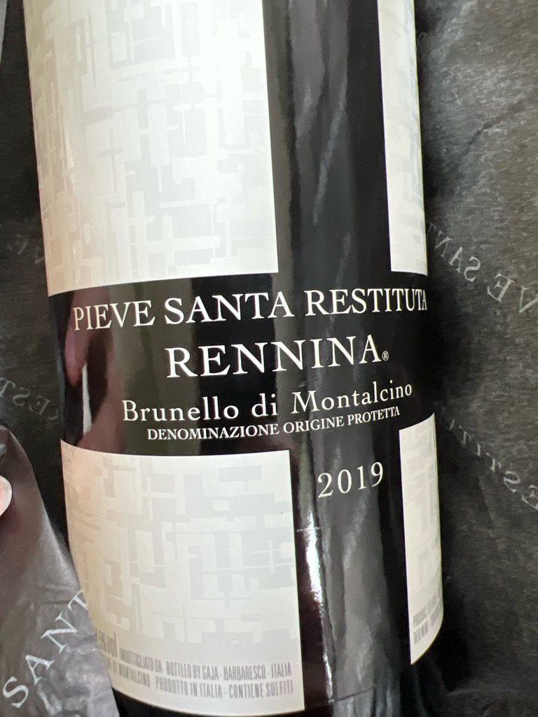 2019 Pieve Santa Restituta (Gaja) Brunello di Montalcino Rennina, Italy ...