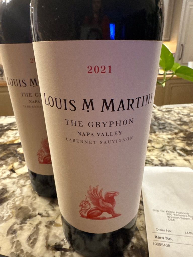 2021 Louis M. Martini Cabernet Sauvignon The Gryphon, USA, California ...