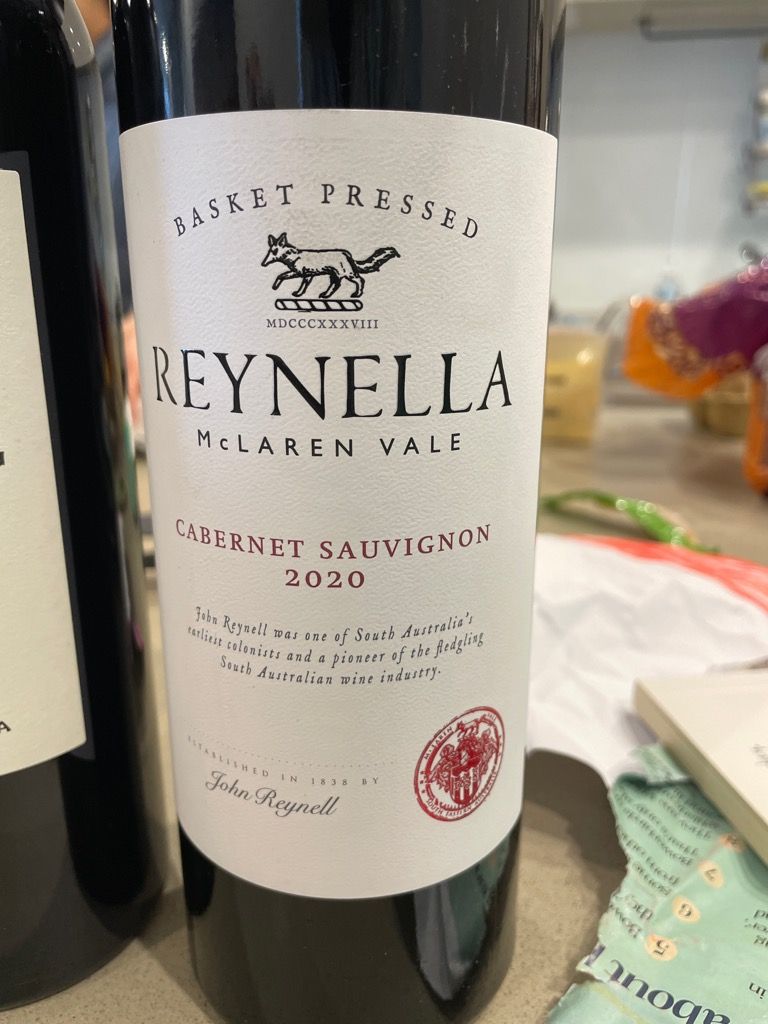 2020 Chateau Reynella Cabernet Sauvignon Basket Pressed, Australia ...