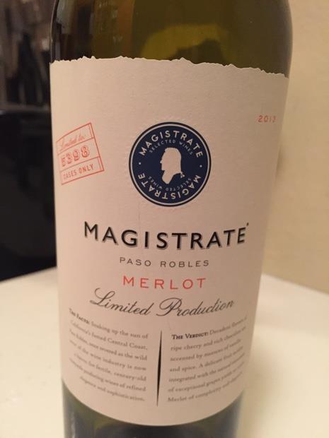 2013 Magistrate Vineyards Merlot, USA, California, Napa Valley ...