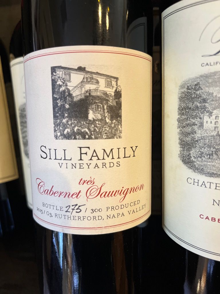 2015 Sill Family Cabernet Sauvignon Tres, USA, California, Napa Valley ...
