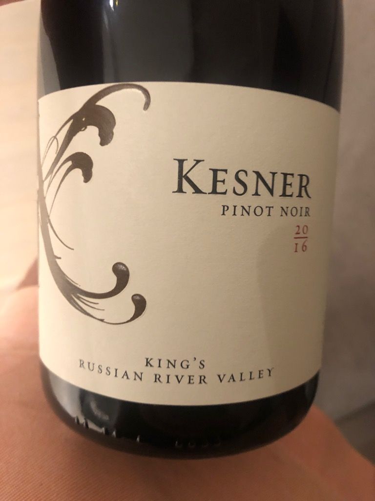 2016 Kesner Pinot Noir Kings, USA, California, Sonoma County, Russian ...